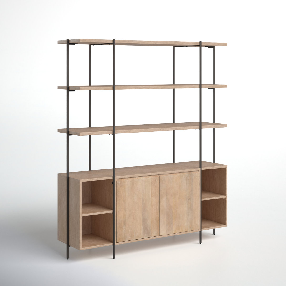 Joss & Main Montpelier 65" Wide Mango Wood Bookcase & Reviews | Wayfair