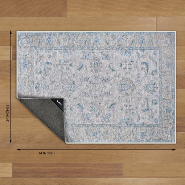 GelPro Nevermove Blue Area Rug & Reviews | Wayfair