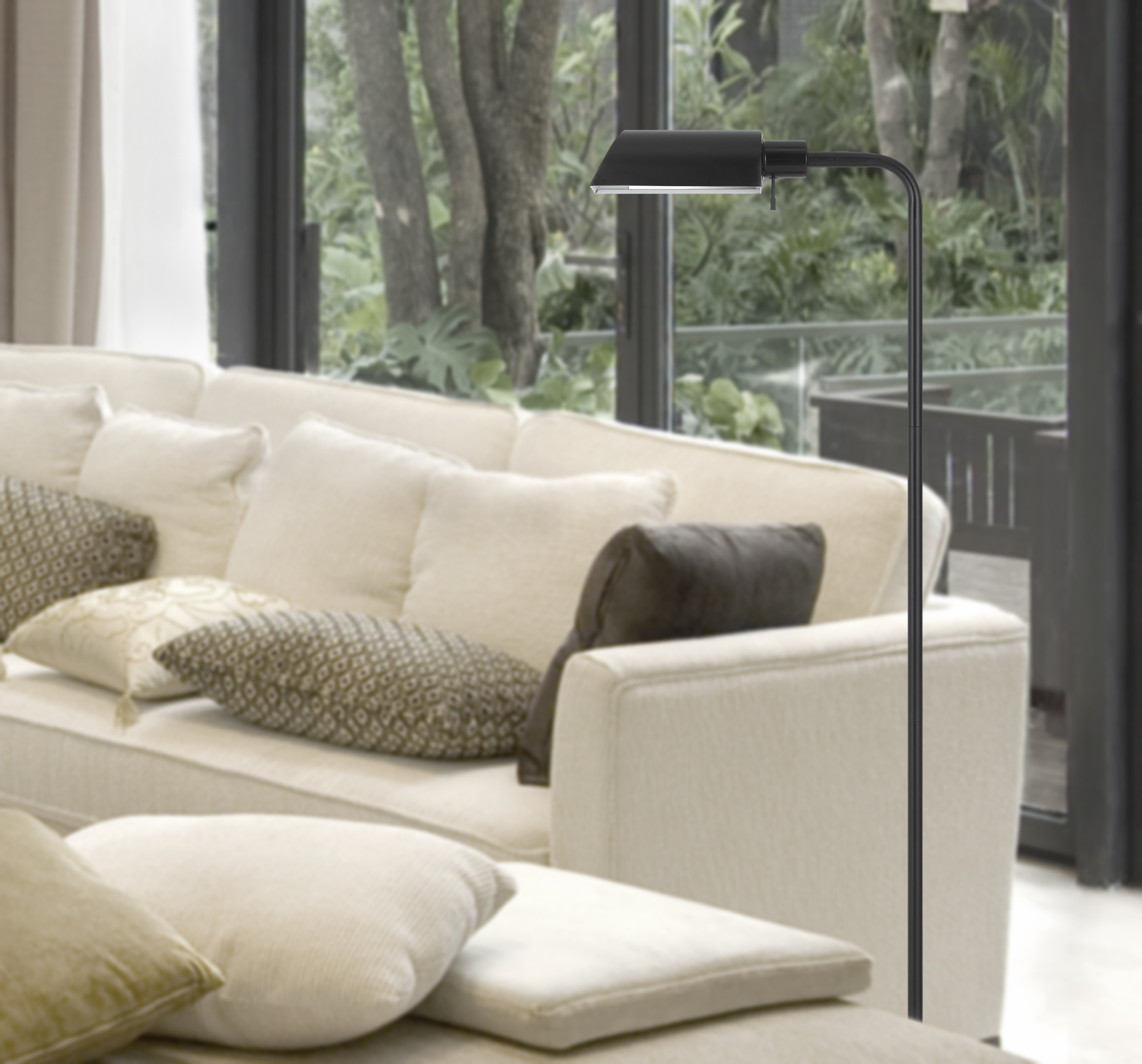 Latitude Run® 60 Watt Jayson Metal Pharmacy Floor Lamp In Black | Wayfair