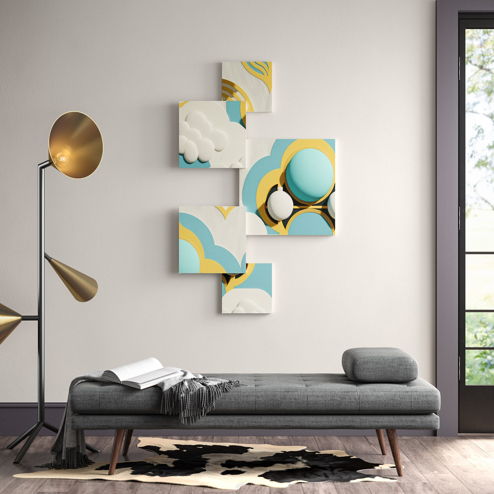 Wade Logan® Blue Moon Rising I - Modern Metal Wall Décor | Wayfair