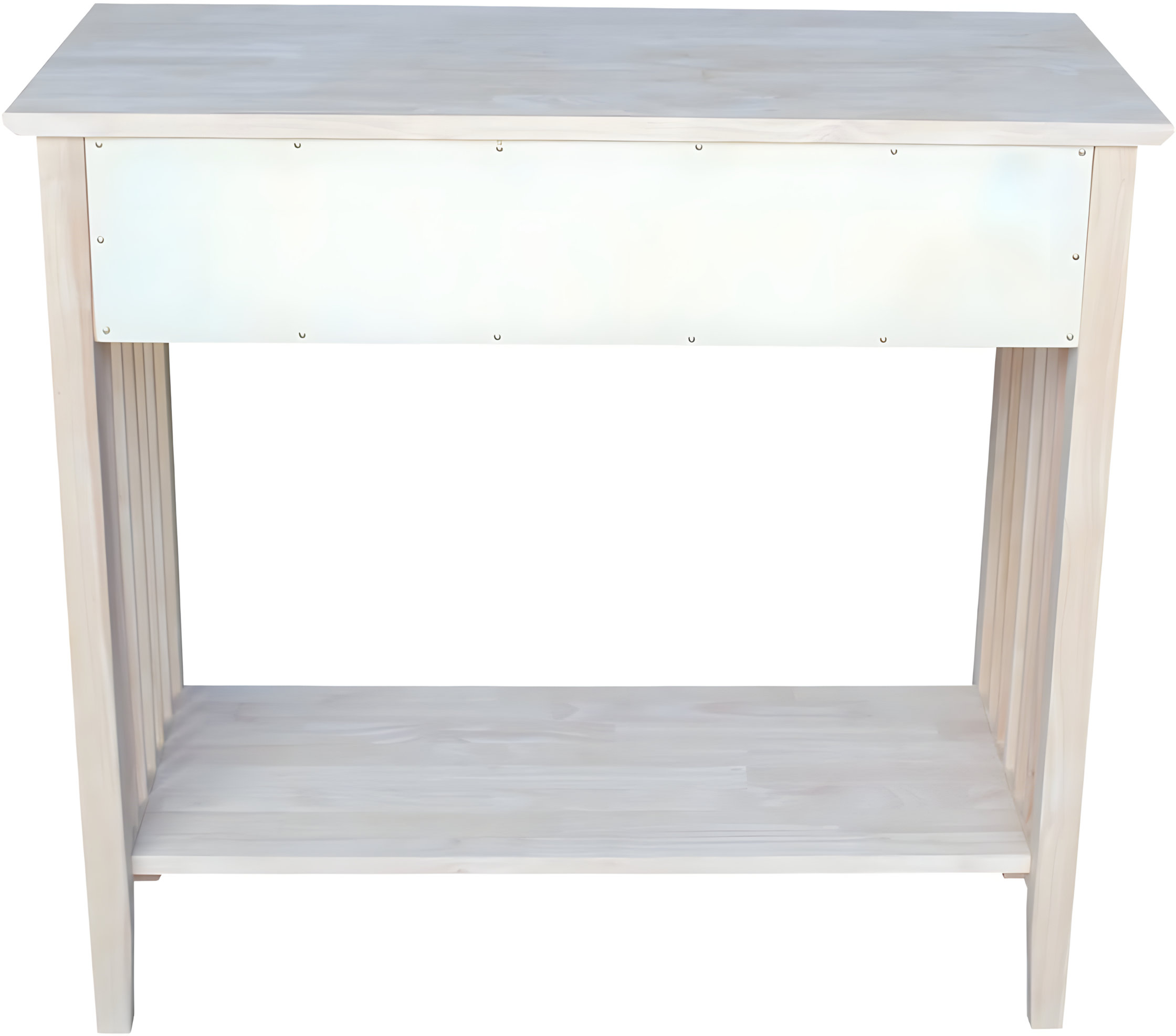 Wildon Home® Solid Server Table With 2 Drawers And Shelf, Unfinished ...