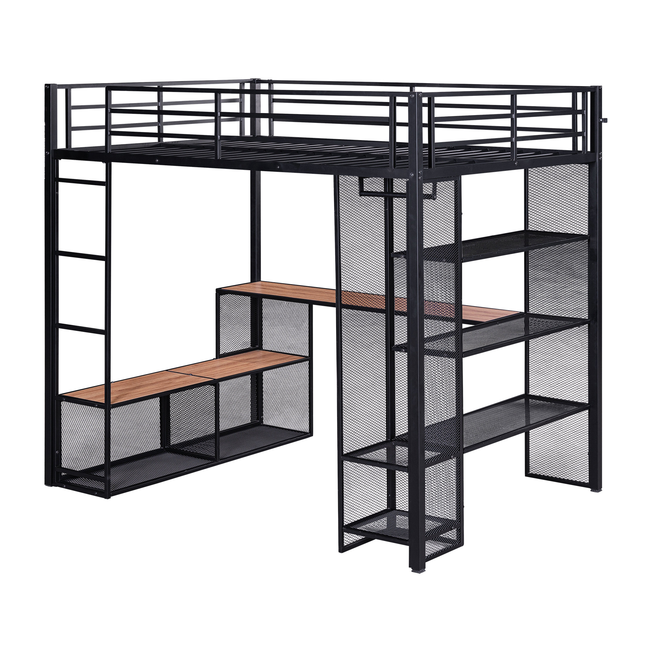 Latitude Run® Versatile Metal Loft Bed With Integrated Storage And Functional Design - Wayfair ...