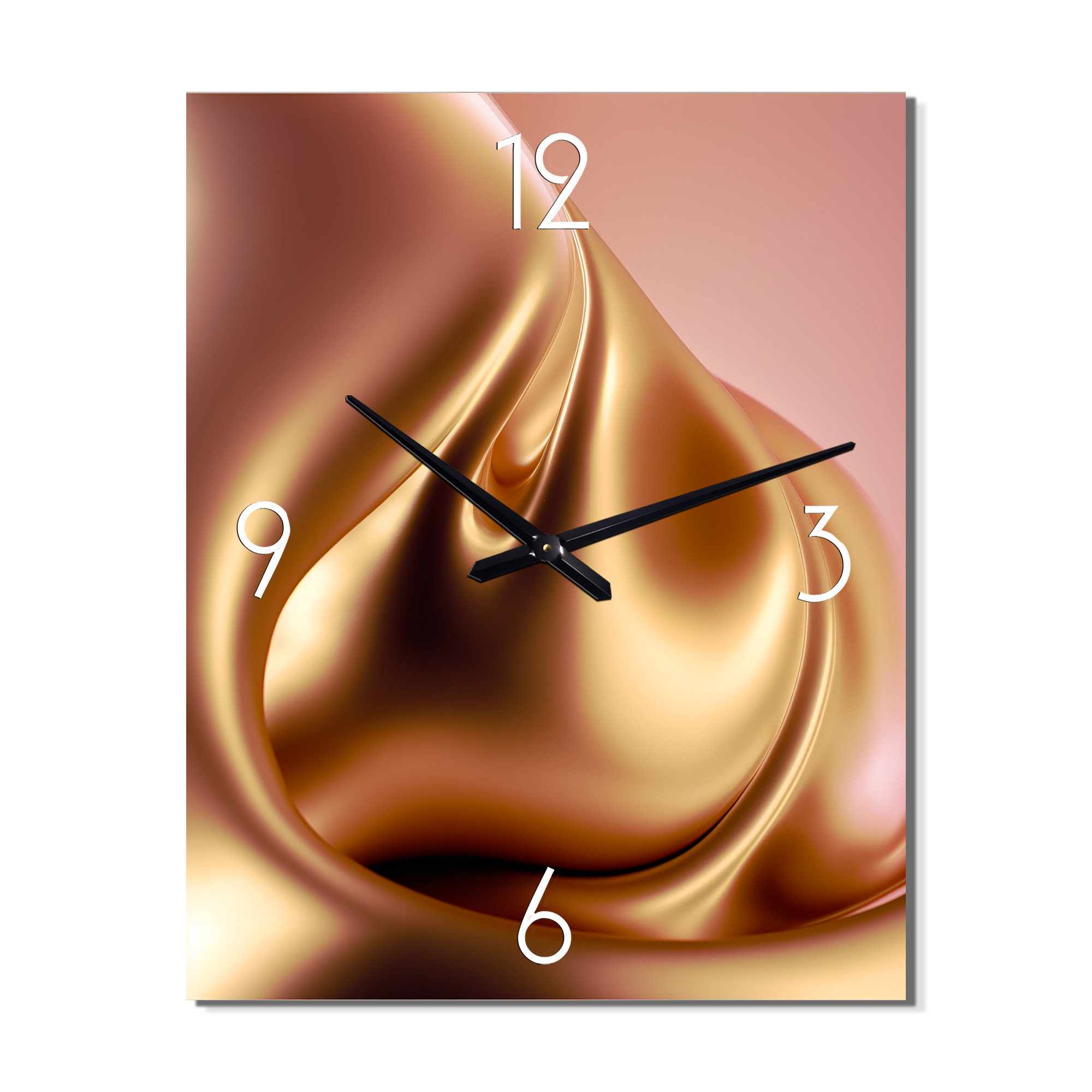 East Urban Home Jerene - Abstract Liquid Ink Wall Clock | Wayfair