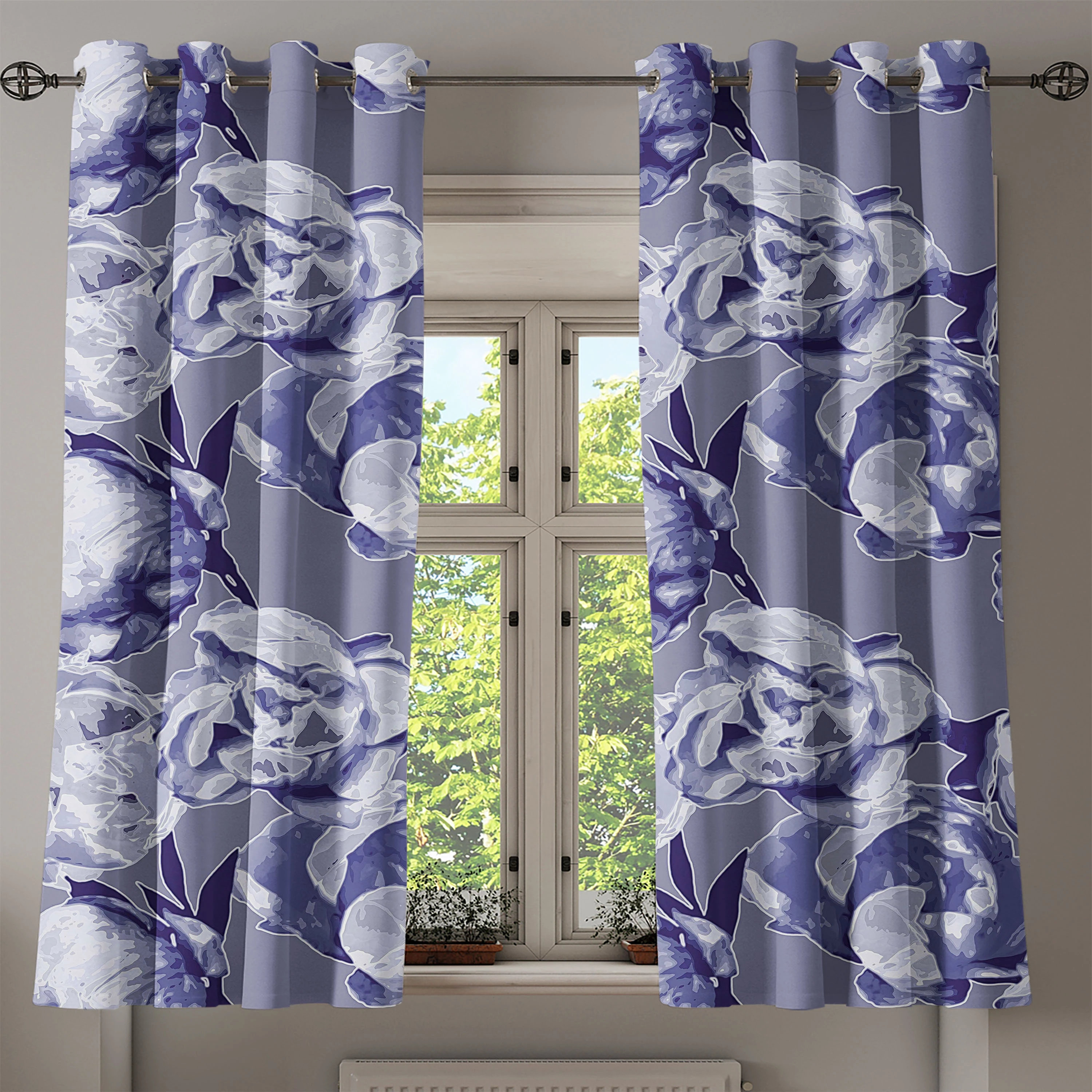 East Urban Home Ericjames Polyester Semi-Sheer Curtain Pair | Wayfair
