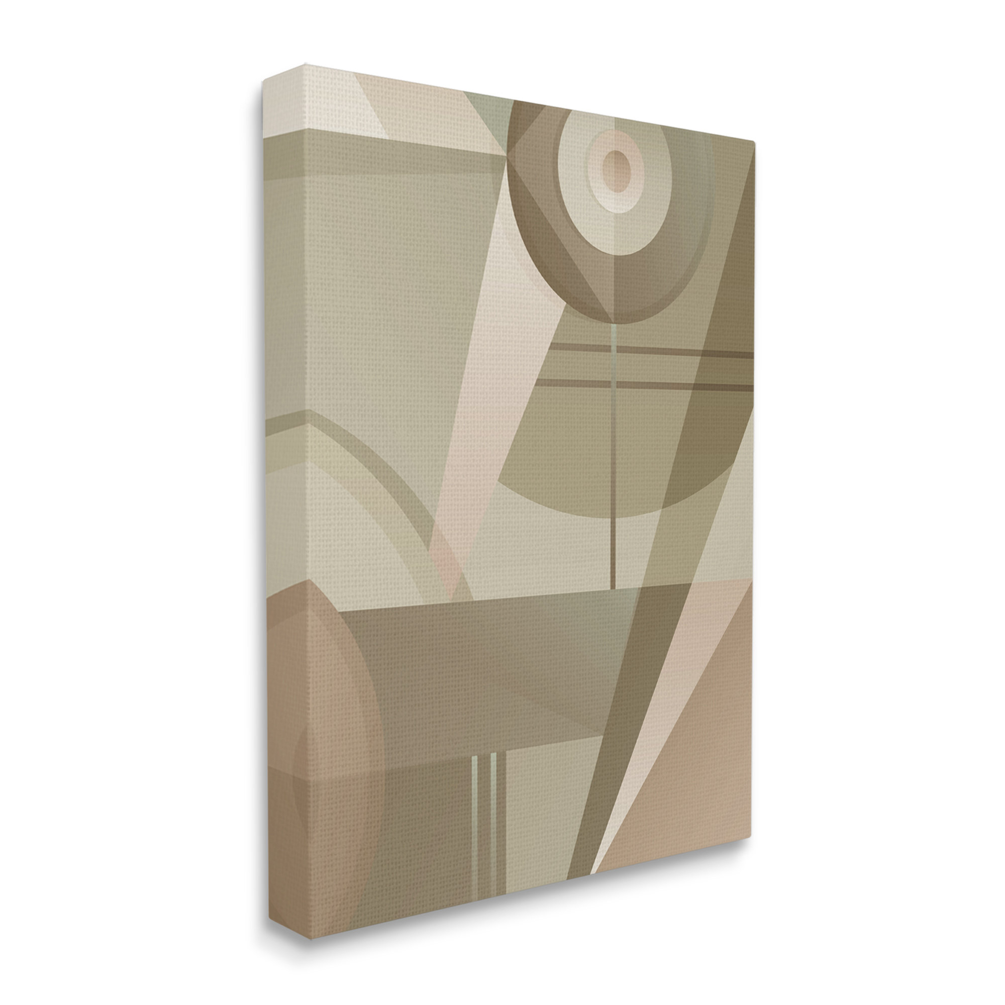 Wrought Studio Tan Geometric Abstract Canvas Wall Art by Lil' Rue ...