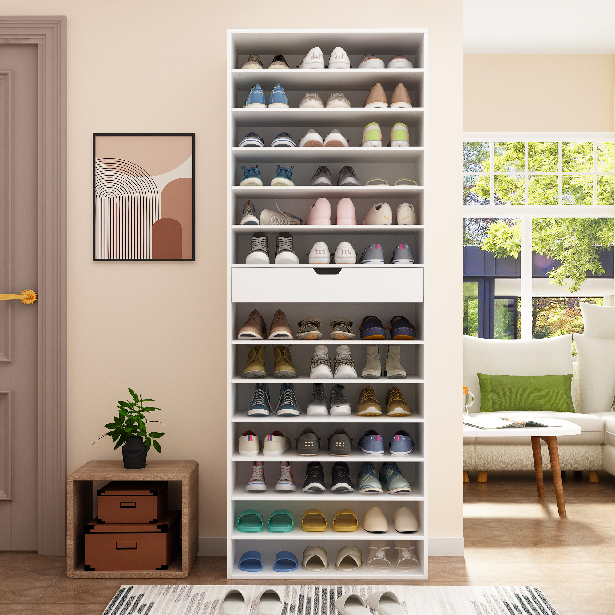 Hokku Designs 39 paires d'armoires de rangement pour chaussures avec tiroirs et Commentaires ...