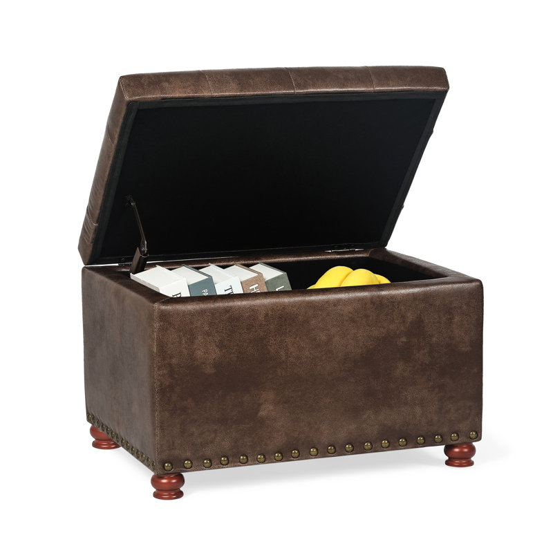 Charlton Home® Milana Classy Accent 24" Wide Tufted Rectangle Storage ...