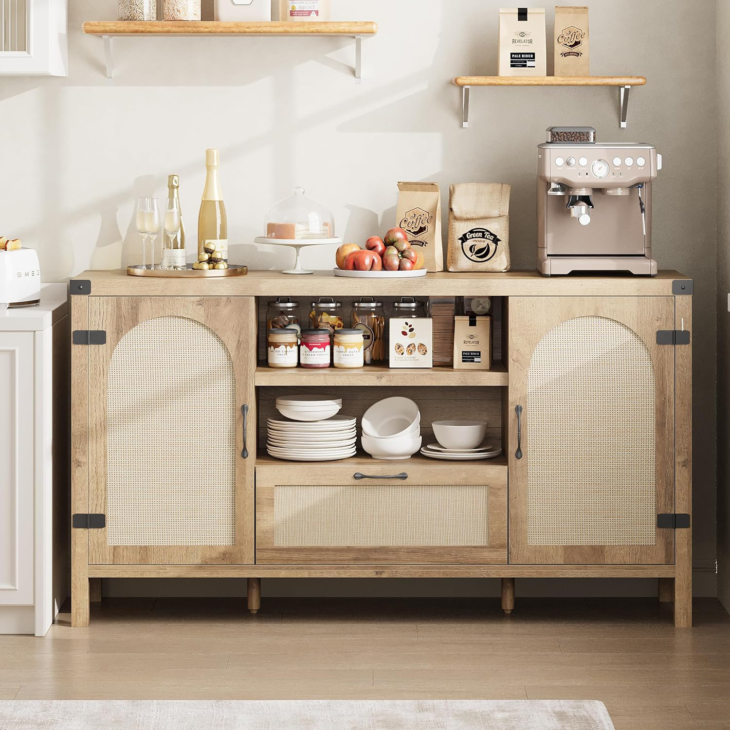 Bay Isle Home™ 59" Sideboard Buffet Cabinet with Storage, Farmhouse ...