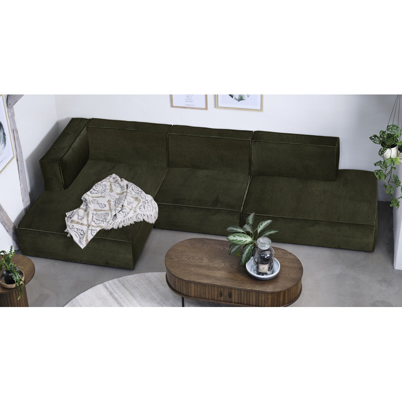 AllModern Shonnard 3 - Piece Upholstered Sectional & Reviews | Wayfair
