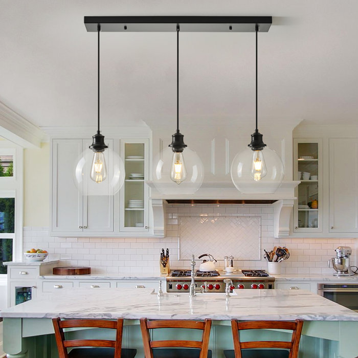 Breakwater Bay Concow 3 - Light Matte Black Kitchen Island Pendant ...