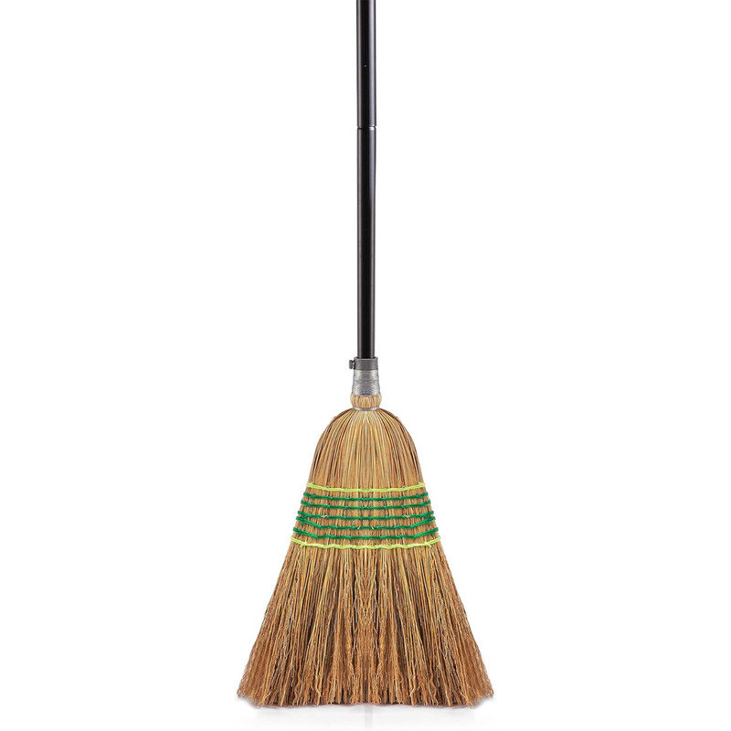 Minoky Heavy-Duty Corn Broom Commercial Indoor Outdoor Broom 59.8 inch ...