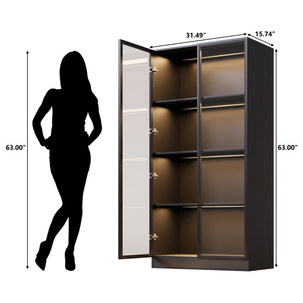 WFX Utility™ Display Storage Cabinet,display Cabinet With Tempered ...