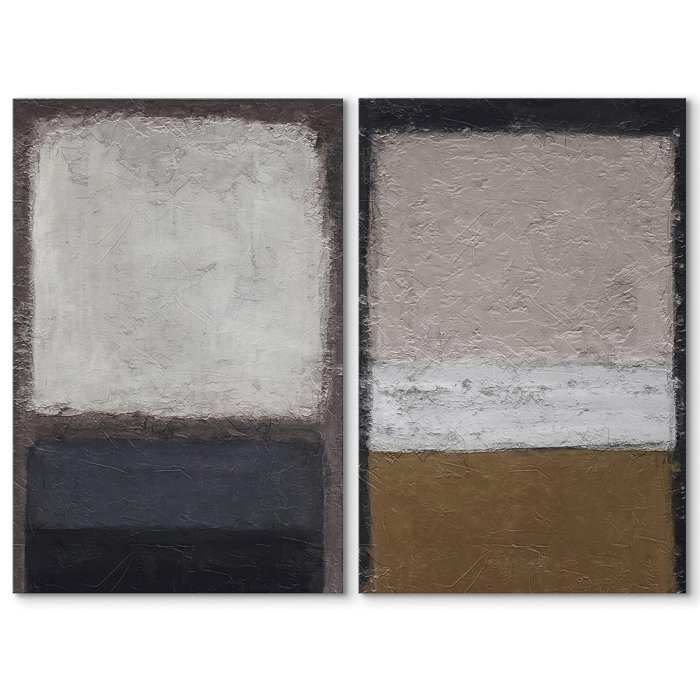 IDEA4WALL Gray Brown Pastel Geometric Color Blocks Abstract Shapes Art ...