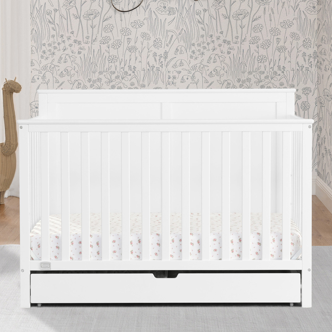 Simmons Kids Logan 6-In-1 Convertible Crib With Underdrawer & Reviews ...