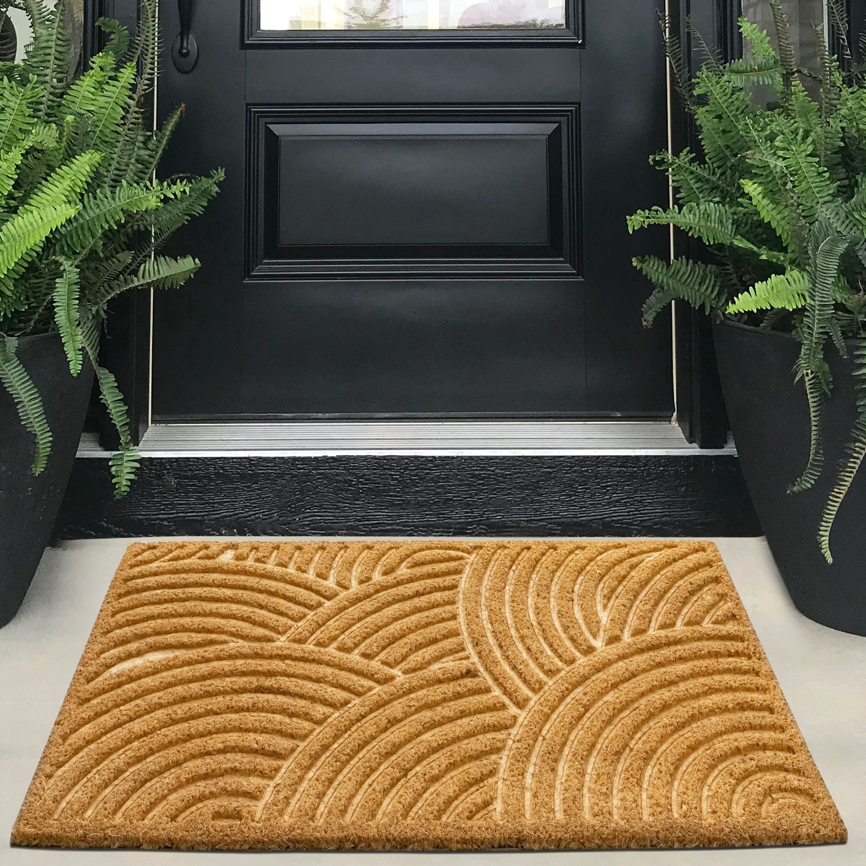 Bay Isle Home Premium Embossed Non-Slip Natural Coco Coir Door Mat for ...