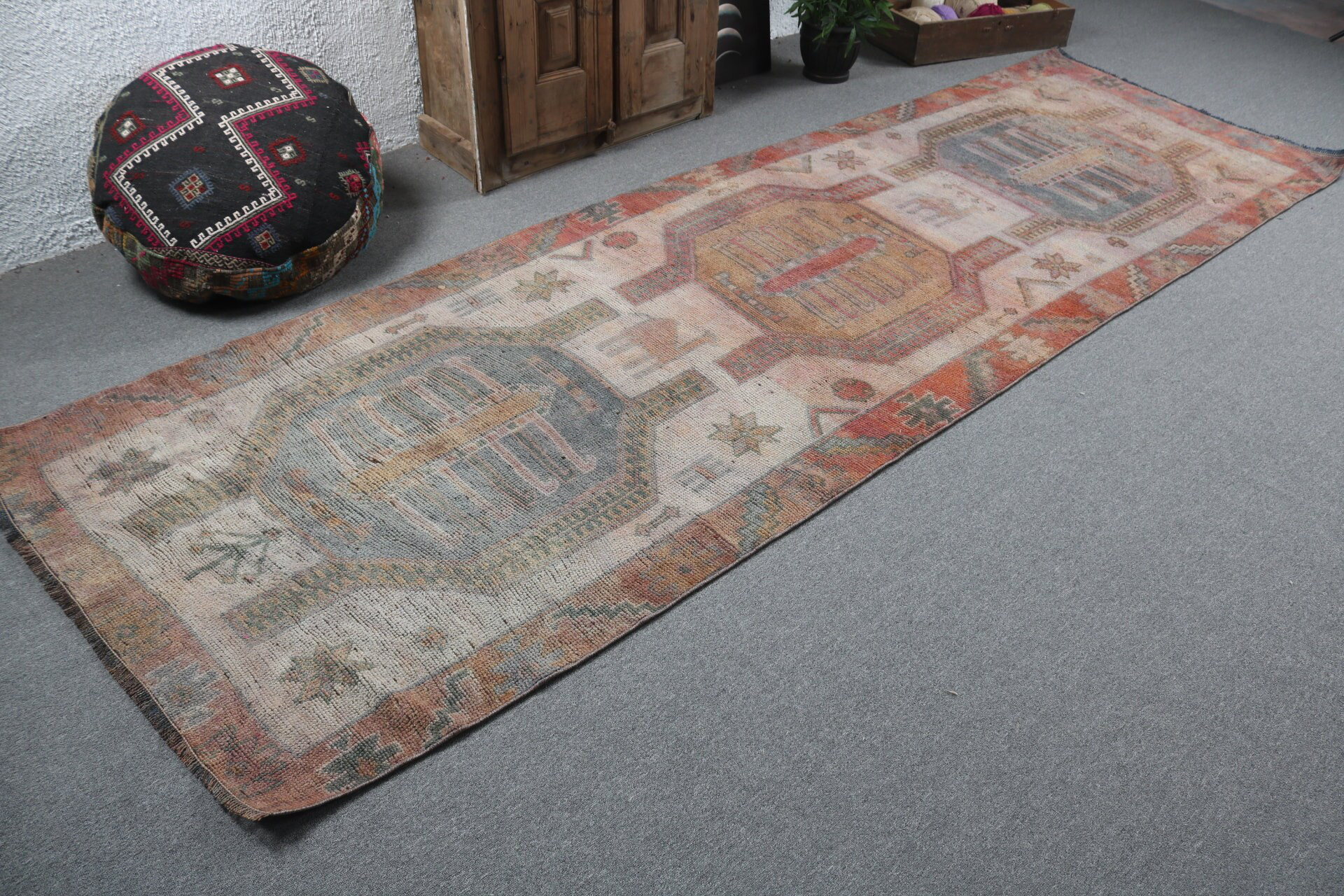 Bungalow Rose Bohemian Vintage Turkish Runner Rug in Soothing Pastel ...