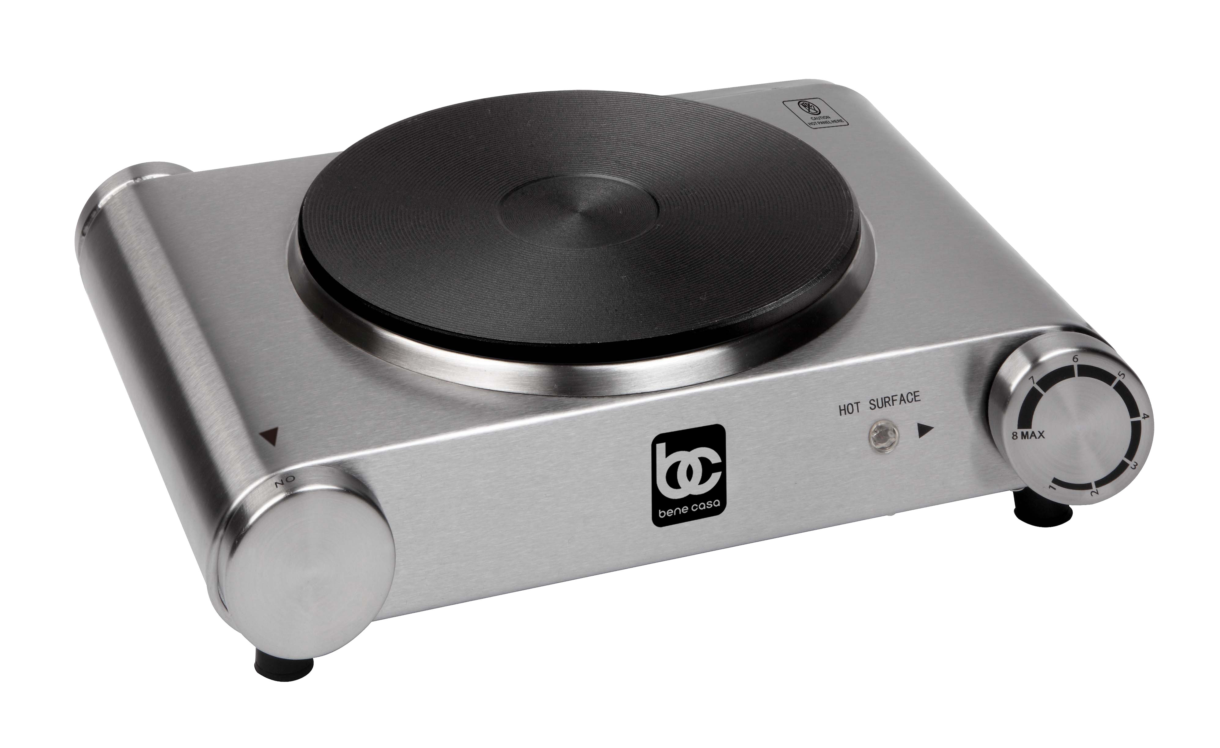 Bene Casa Stainless-Steel Single Burner, 1500-Watt Single Burner, Cast ...