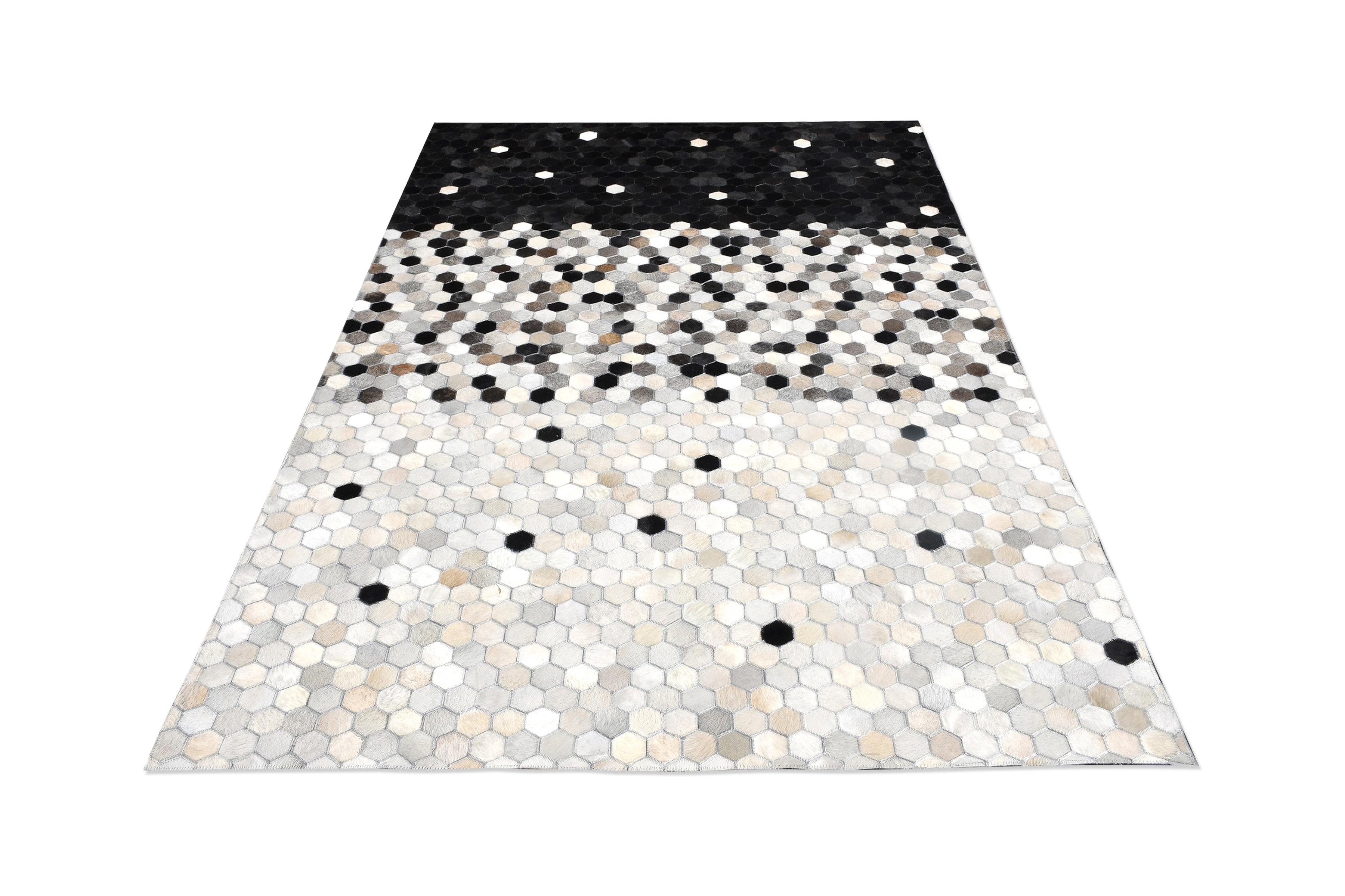 Corrigan Studio® Handmade Ivory/Cream/Black/Brown Geometric Patchwork ...