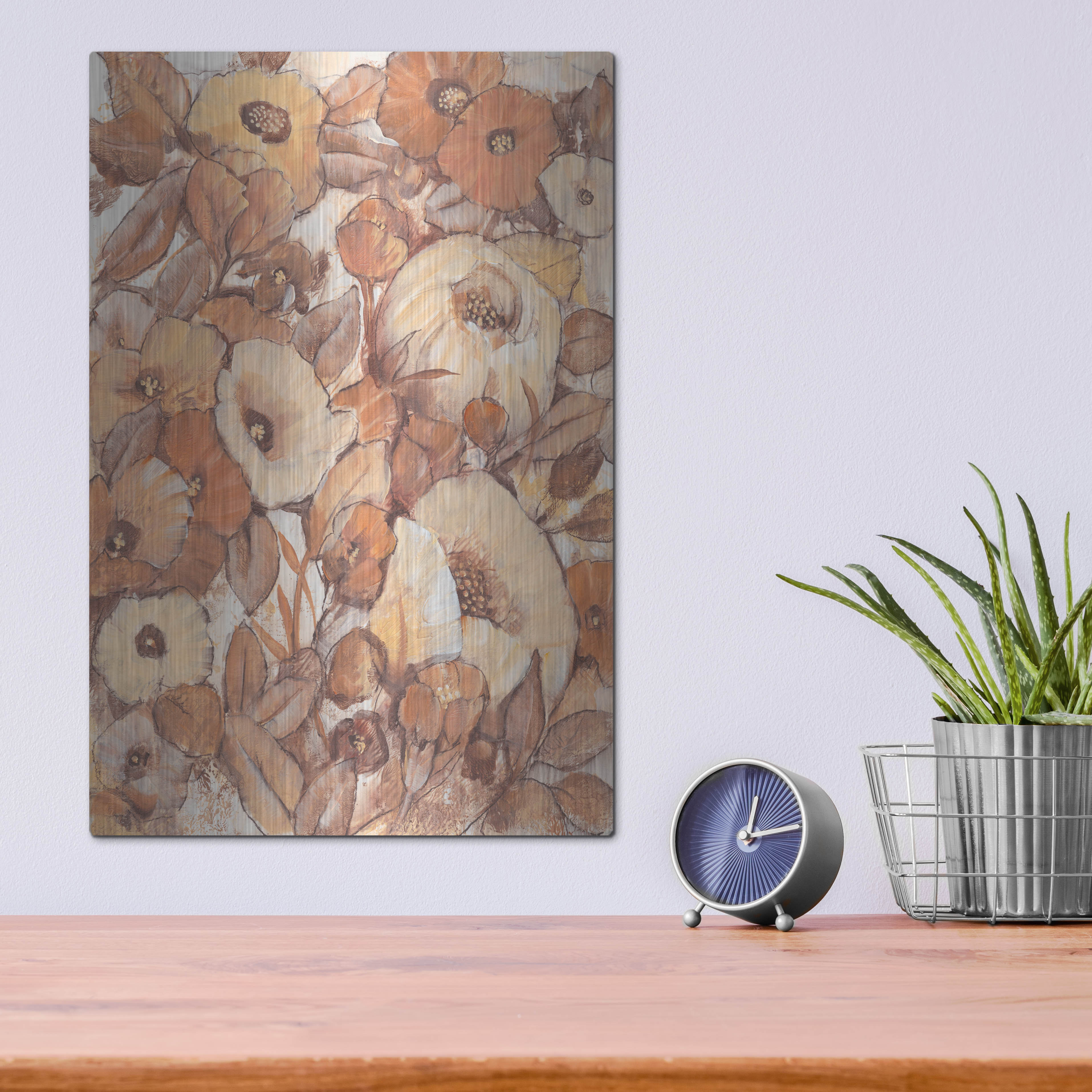 Luxe Metal Art 'Umber Garden I' by Tim O'Toole, Metal Wall Art | Wayfair