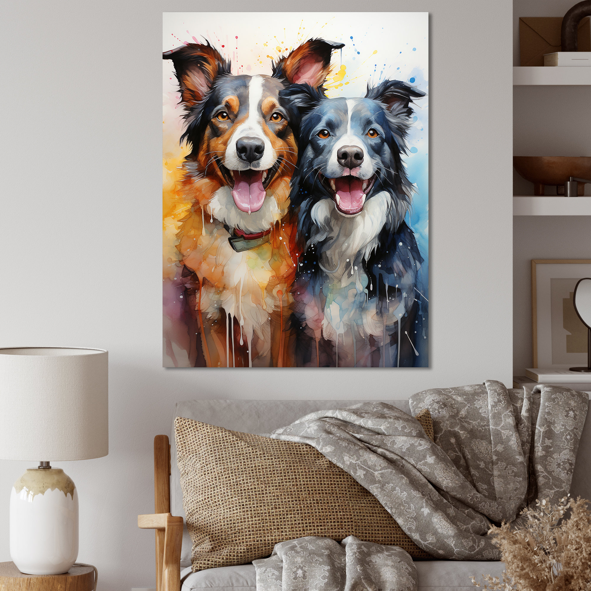 Winston Porter Border Collie Brilliance II - Print on Canvas | Wayfair