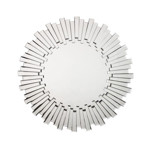 Mercer41 Polixenia Round Glass Sunburst Wall Mirror | Wayfair