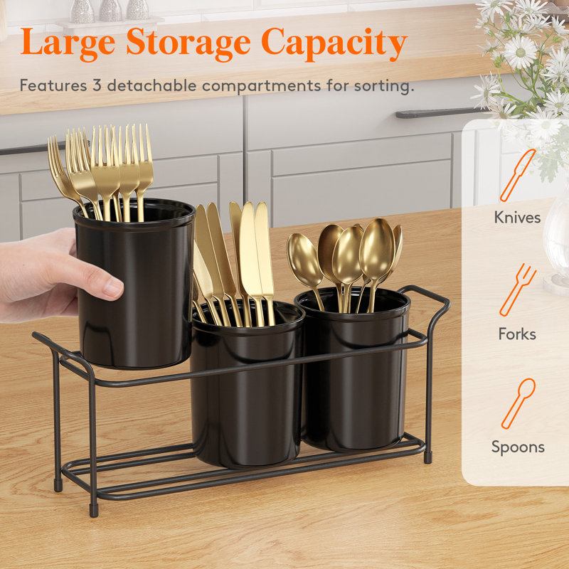 plastic silverware holder