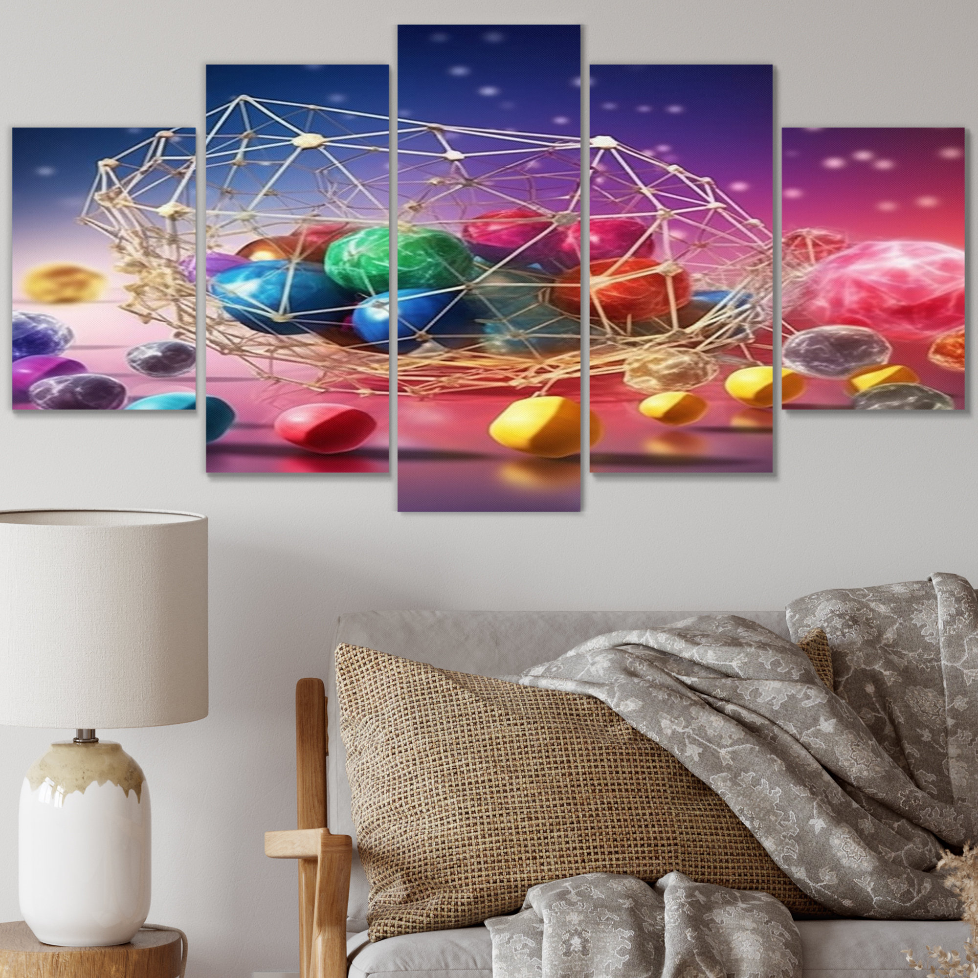 Ivy Bronx Abstract Light Infinity Matrix III - Fractals Wall Art Print ...