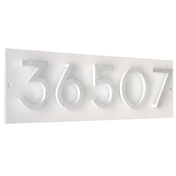 Montague Metal Products Floating Modern 4" Number Horizontal Address ...