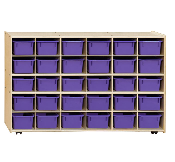 Wood Designs Contender 30 Compartment Cubby with Bins & Reviews | Wayfair
