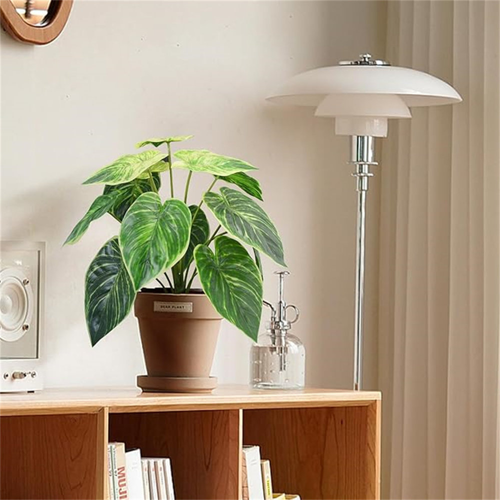 Latitude Run® Fake Plant 15.8'' Birkin Philodendron, Artificial ...