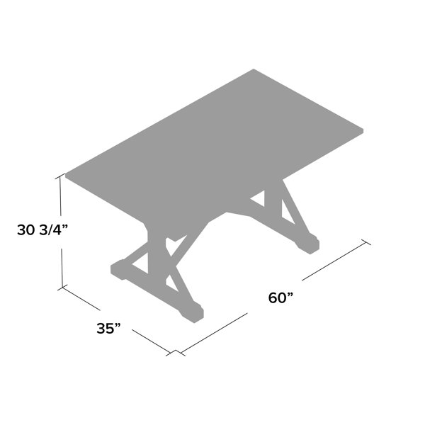 August Grove® Commack 35" Trestle Dining Table & Reviews | Wayfair