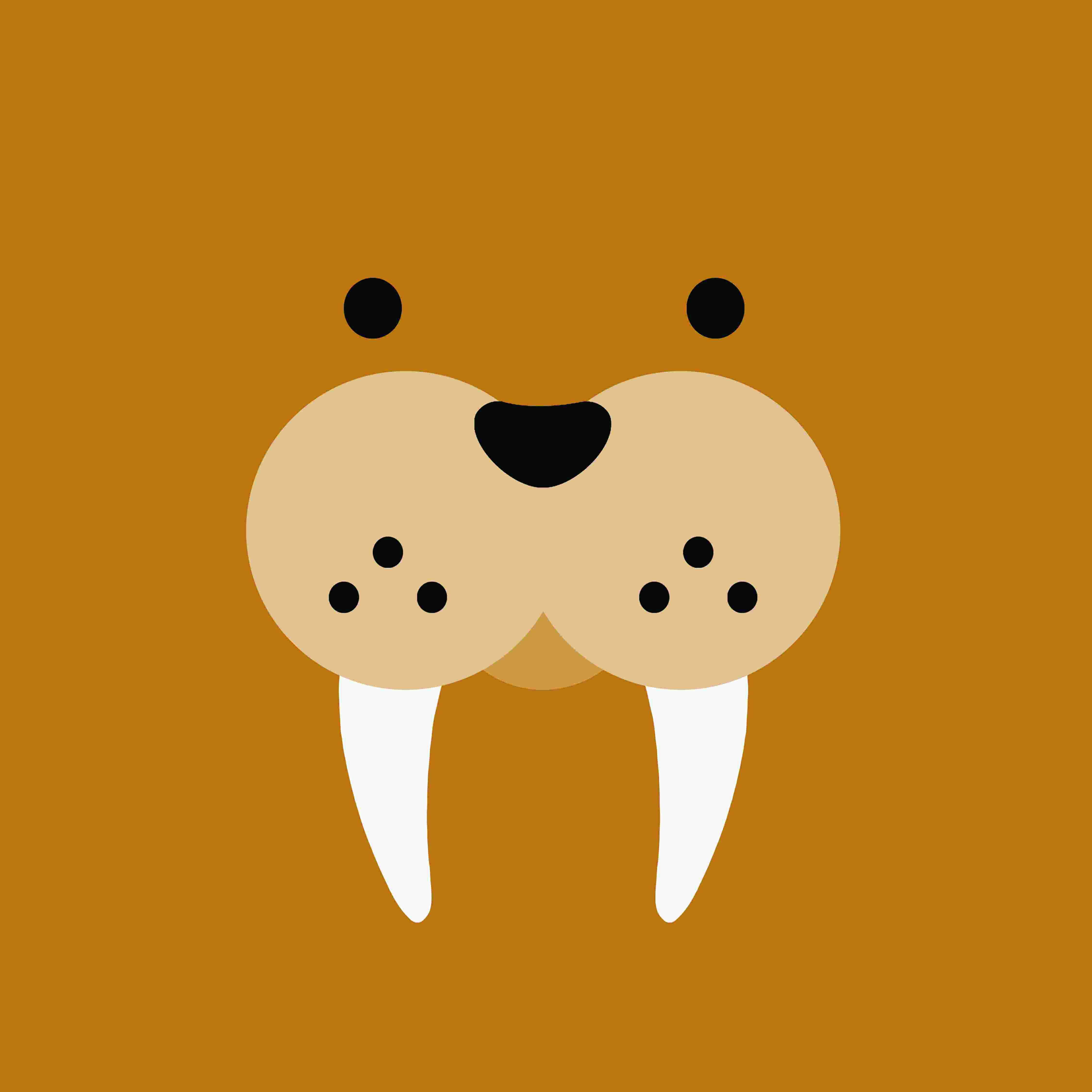 Harriet Bee Walrus Face - Wrapped Canvas Graphic Art | Wayfair