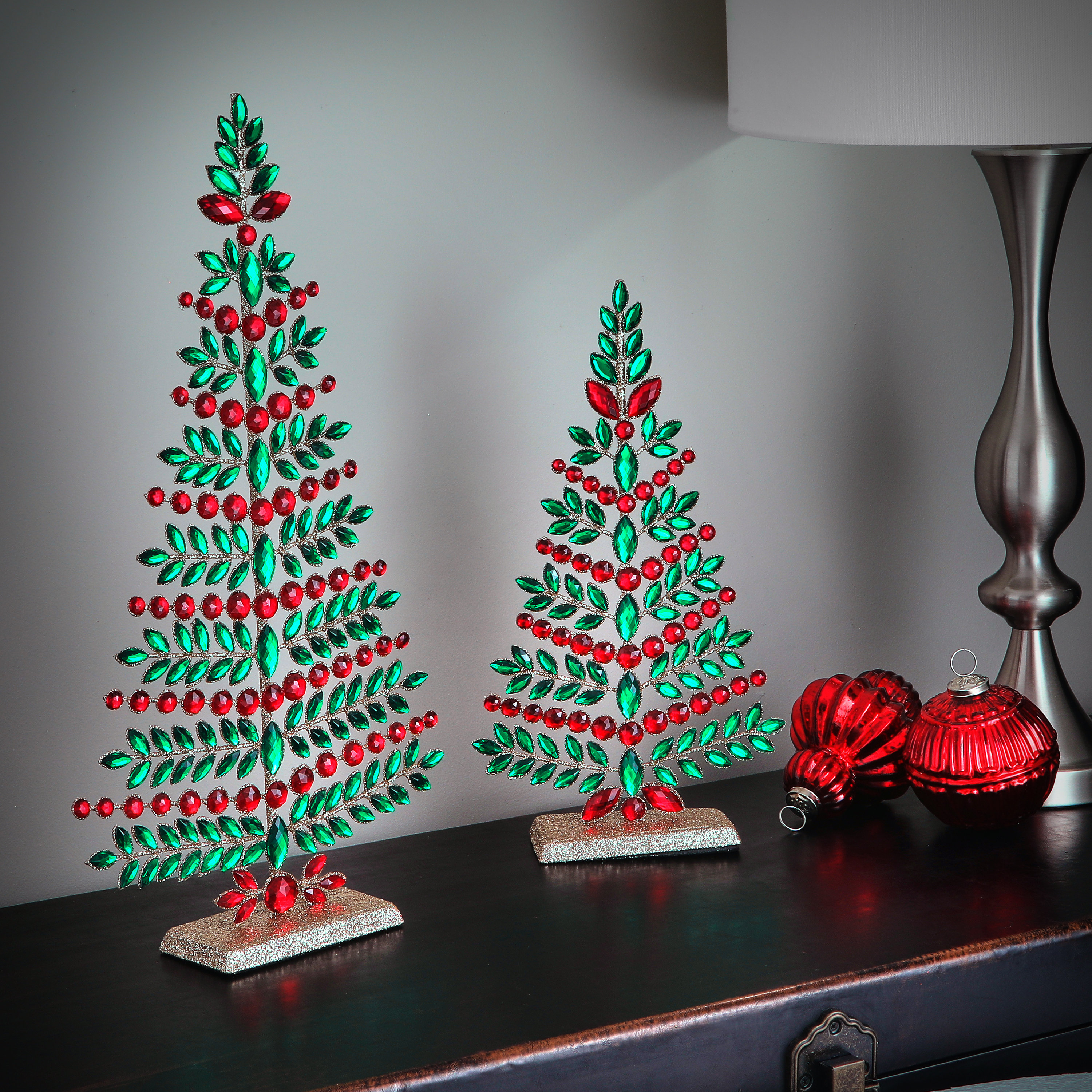 The Holiday Aisle® 19" Glitter Wire Jeweled Tree | Wayfair