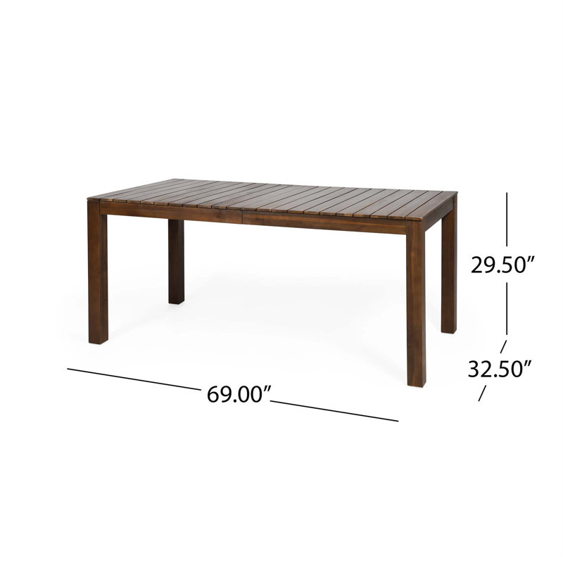 Millwood Pines Outdoor Rustic Solid Wood Dining Table & Reviews | Wayfair