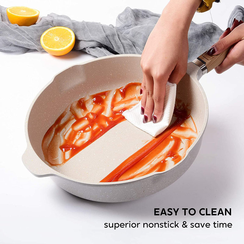 caannasweis 10 Piece Cookware Sets Granite Stone Cookware Pot Large ...