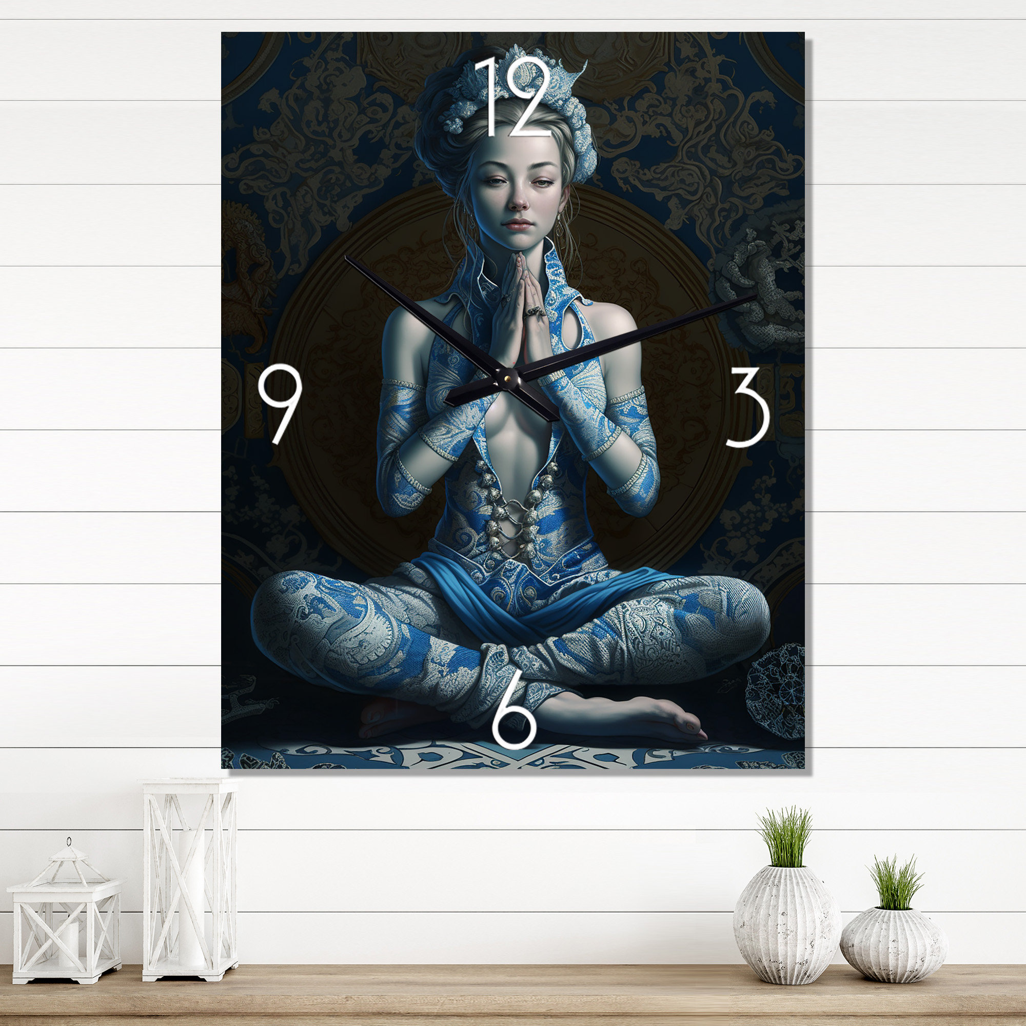 Latitude Run® Blue Yogini Meditation Spiritual Elegance I - Yoga Modern ...