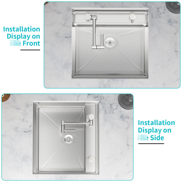 SnugglySolace 21 Inch Stainless Steel Undermount Kitchen Sink With ...