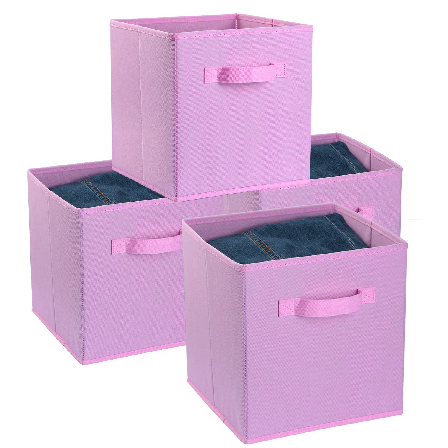 Ebern Designs Dermot 4 Storage Cube Bins Square | Wayfair