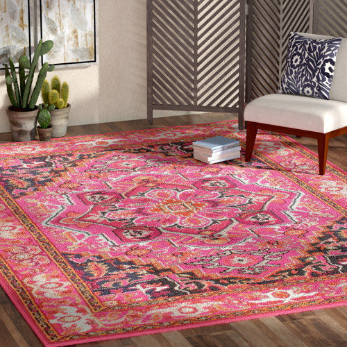 Bungalow Rose Jynell Oriental Violet/Pink Area Rug & Reviews | Wayfair