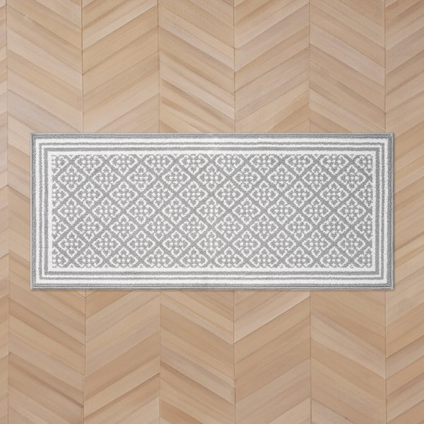 Laura Ashley Isla Machine Woven Synthetic Geometric Area Rug In Gray ...