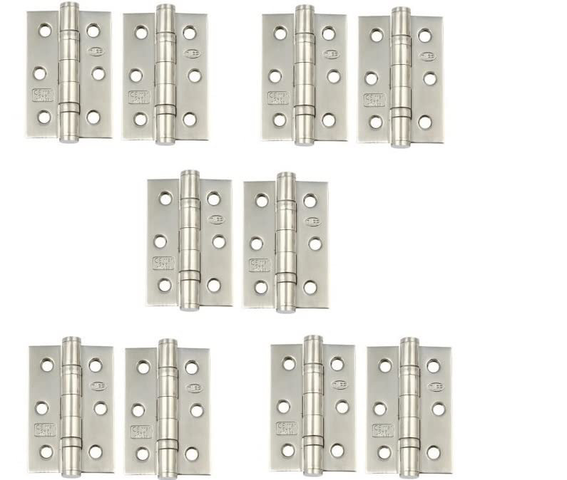 Latitude Run 5 Pairs Ball Bearing Hinges in Satin Nickel Finish, Timber ...