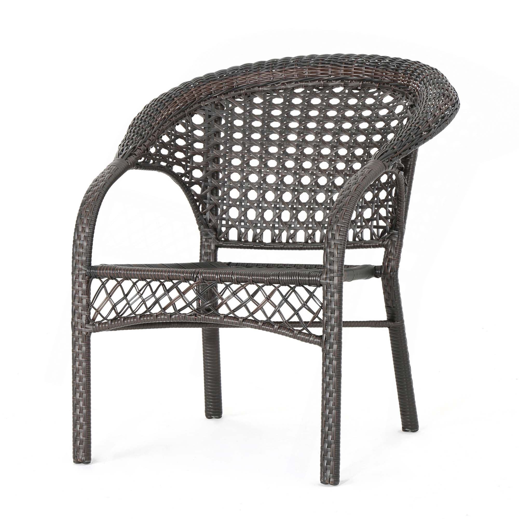 Red Barrel Studio® PE Wicker Fanback Stacking Chair,1Pc,For Dining Room ...