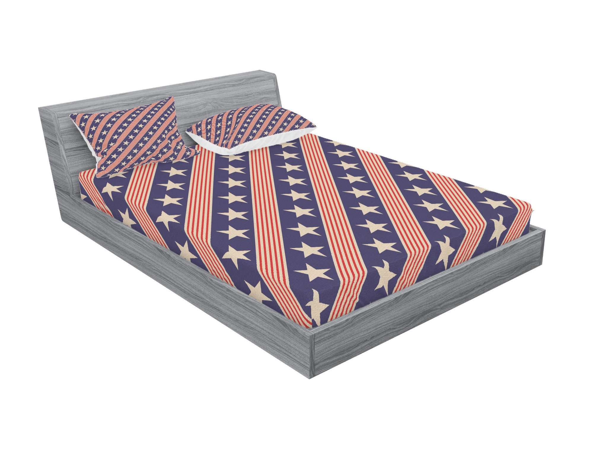 Ambesonne Patriotic Star Sheet Set | Wayfair