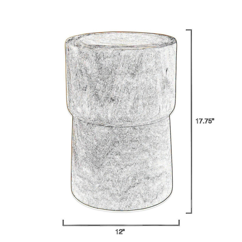 Loon Peak® Dartavious Solid Wood Drum End Table | Wayfair