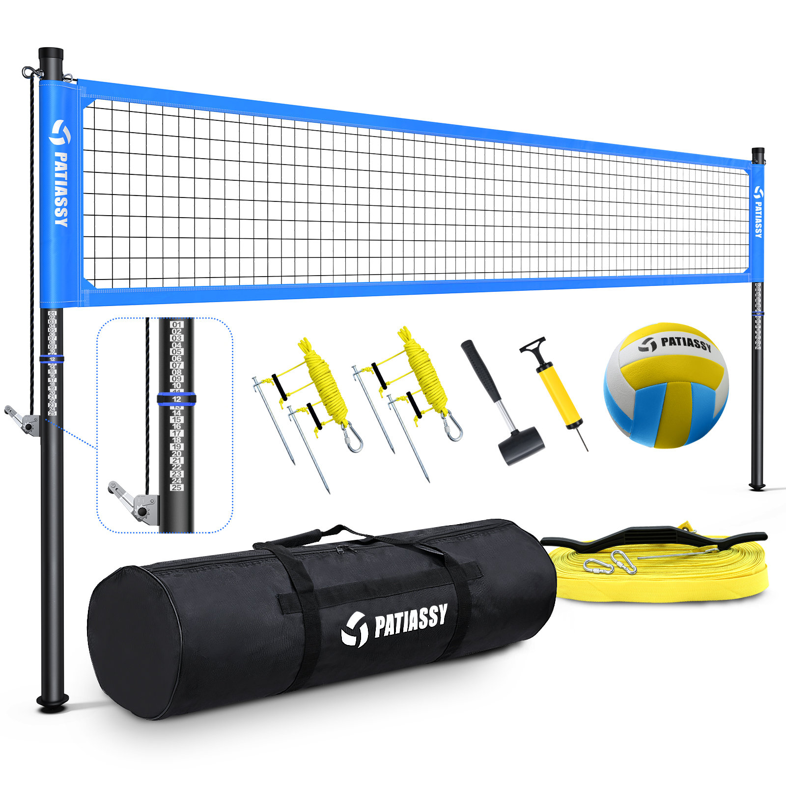 OXYGIE Volleyball Net Fabric Foldable Water Resistant Volleyball ...