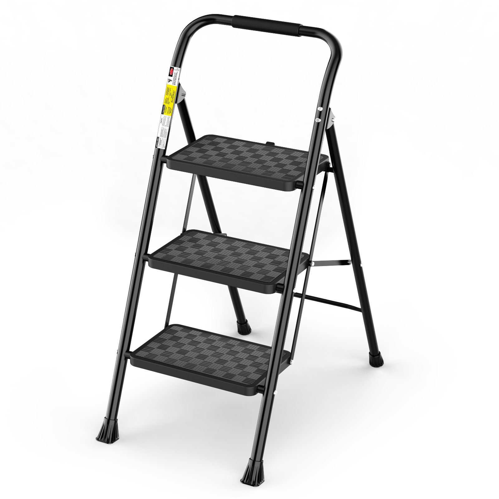 WFX Utility™ Folding 3 Step Ladder, 3 Step Stool for Adults, 3 Step ...