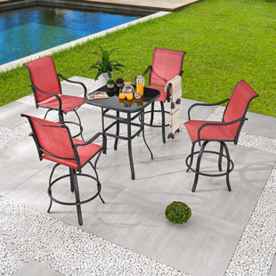 Red Patio Bar Dining Sets You'll Love | Wayfair