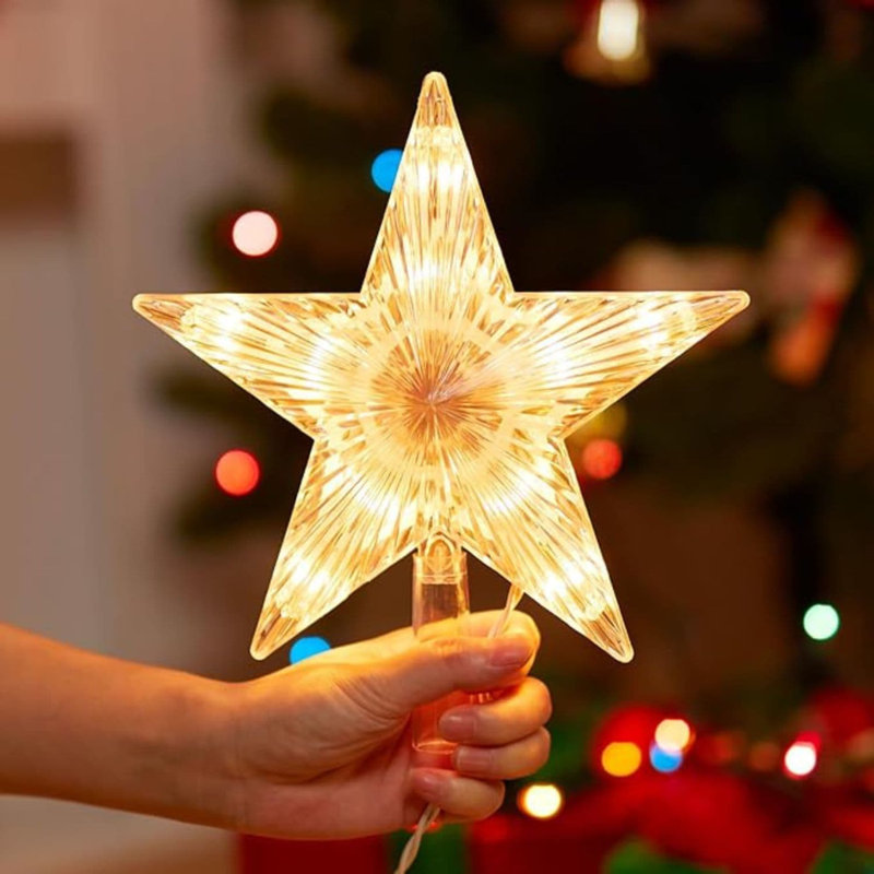 BOPWAY 9.5” Clear Five-Pointed Star Topper | Wayfair