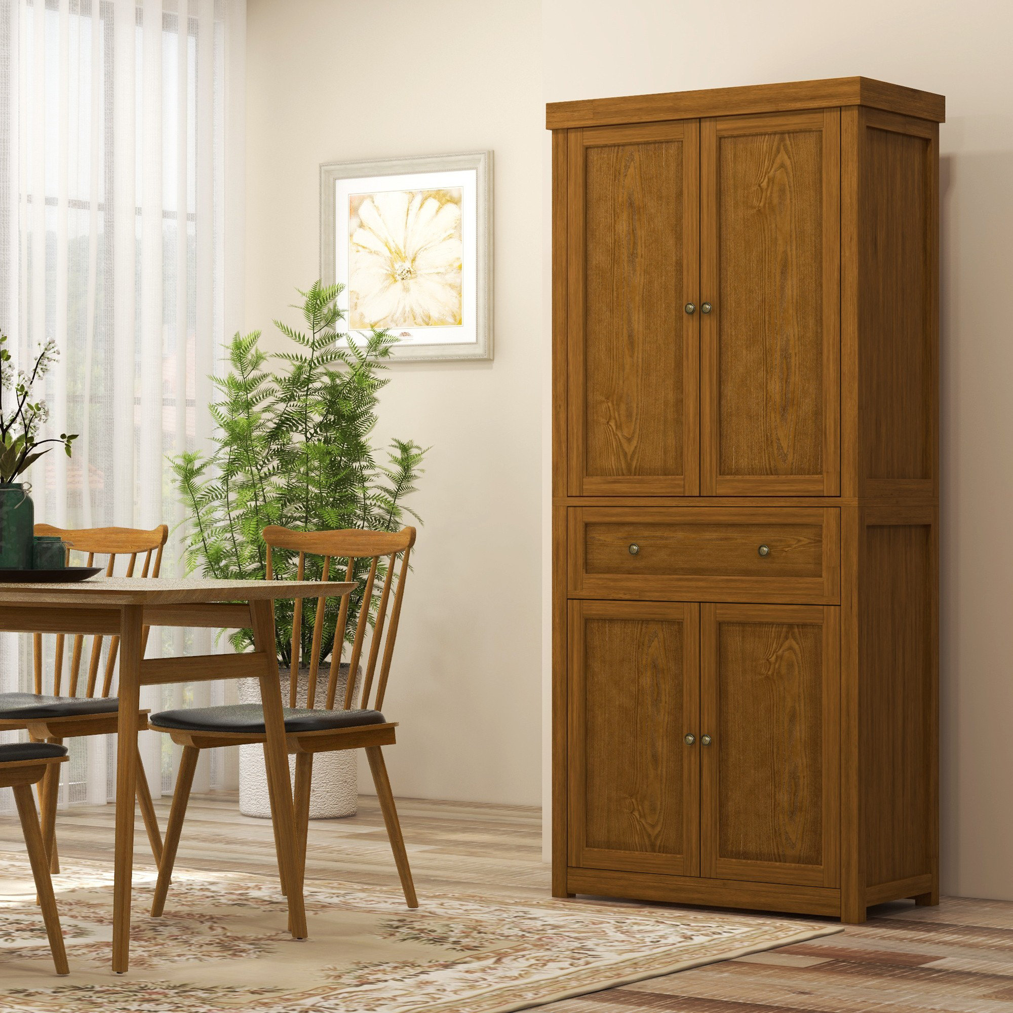 Lark Manor™ Tall Farmhouse Kitchen Pantry Storage Cabinet | Wayfair