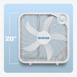 Hurricane 20 Inch Classic Series Floor Box Fan with 3 Speed Settings ...